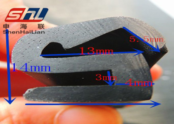 EPDM Metal Channel Extruded Rubber Seal For Door And Window