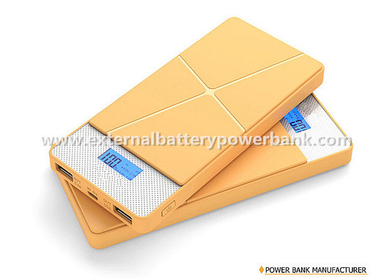 RoHS Ultrathin Dual USB Power Bank , Slim Powerbank 8000mAh 10000mAh