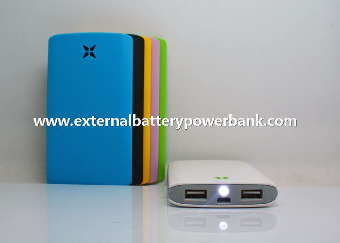 7600mah Super Slim Dual USB Li-thium Battery Power Banks for Mobile Charging
