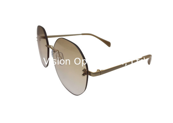 Lightweight rimless titanium sunglasses Men Women accessories UV protection 100% supplier