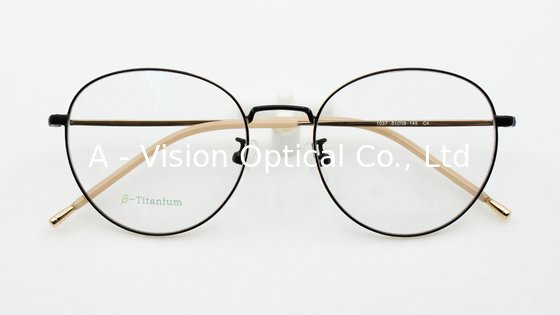 Titanium Full Frame Non-Prescription Glasses Optical Eyeglassess with Blue Light Blocking Round Retro Style Glasses supplier