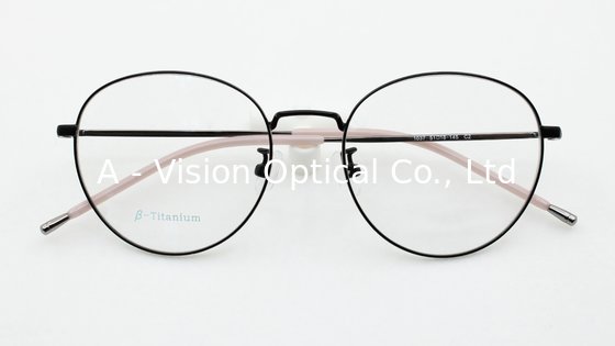Titanium Full Frame Non-Prescription Glasses Optical Eyeglassess with Blue Light Blocking Round Retro Style Glasses supplier