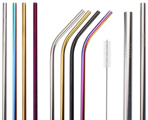 Eco-friendly colourful bend and straight drinking straw