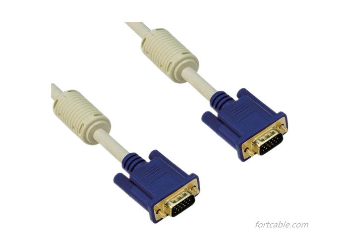Outer Diameter 8.0mm Cable Harness Assembly Tinned Copper Thin VGA Cable