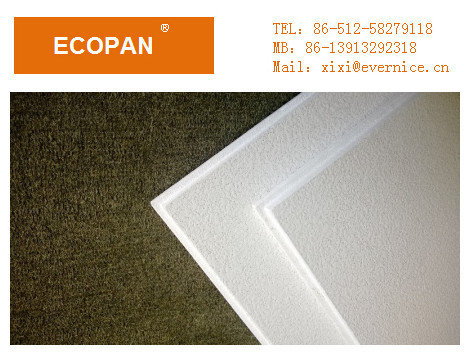 Tegular Edge Acoustic Fiberglass Ceiling Tiles With Non Combustible