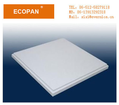 White Soundproof Tegular Fiberglass Ceiling Tiles For Classroom 600 * 1200 mm