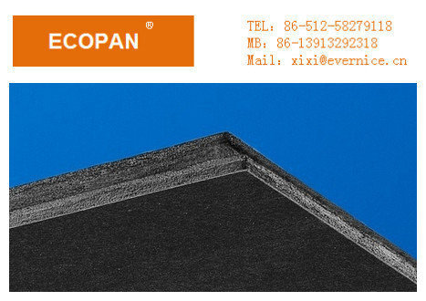 Black Glass Wool Ceiling Acoustic Non Combustible Insulation Board 600 * 1200 mm