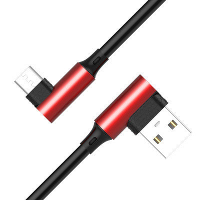 90 Degree USB Charger Cable , USB Data Cable 1M Length For IPhone Angle 2 In 1