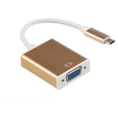 Durable USB Type C To VGA Converter , Micro USB Type C To VGA Adapter Support 1080P HDTV