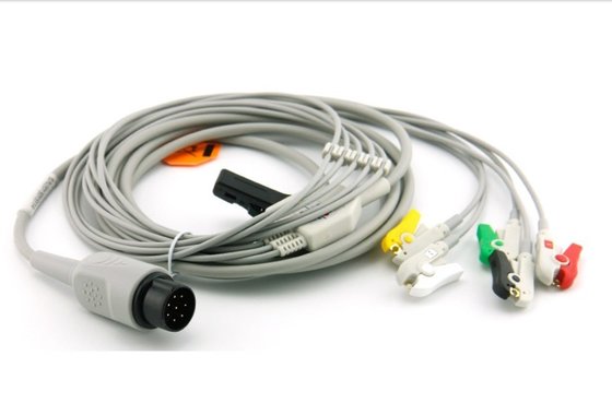 Nihon Kohden Clip End ECG Cable 8 Pin IEC Clip 0.4MM OD 8 Months Warranty