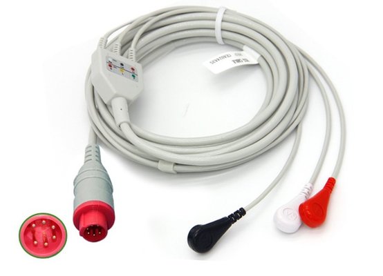 Monitor Testing Patient Ecg Snap Leads 6 Pin One Piece Series Bionet BM3 Compatible