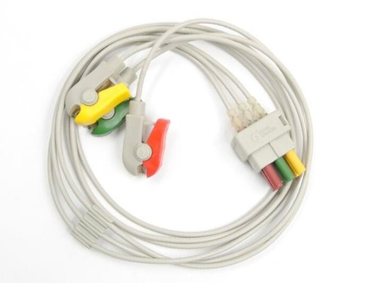 OHMEDA Split 3 Lead ECG Cable , ECG Lead Wires Clip Patient End 2.5m Length