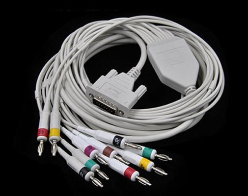 Original  10 Lead Ecg Monitor Leads , Patient Monitor Cable 4.0 Banana