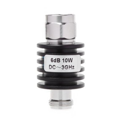 10w N Type Attenuator / Rf Coaxial Attenuator With Dc - 3.0ghz Frequency Range