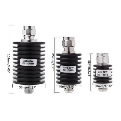 Electrical Wire Connectors Fixed Rf Attenuator Frequency 3ghz 50w N Type