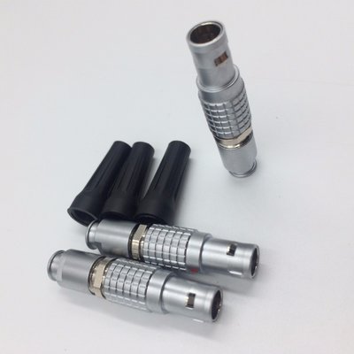 Oem Male Electrical Connectors M9 Metal Brass Push Pull Self Locking Plug