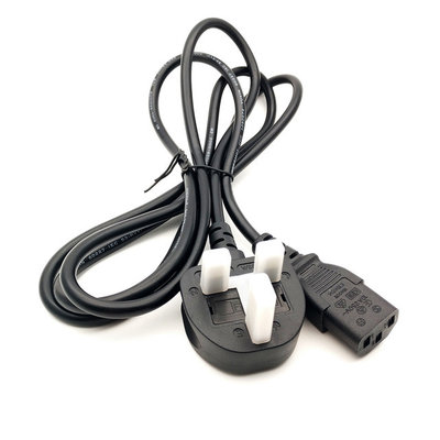 6 Feet Uk Power Cord Bs Approval 3pin 220v Computer Power Cable With 13a Fuse Plug