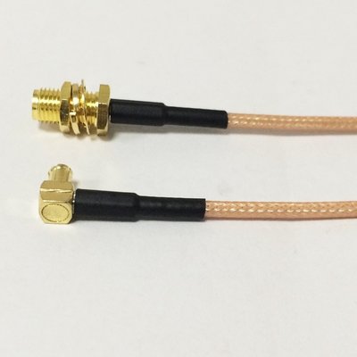 Right Angle Connector Rf Coaxial Cable Assembly Sma Female Jack To Mcx Male Plug