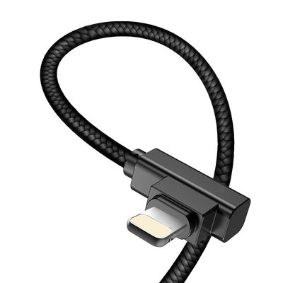 90 Degree Fast Charging Data Cable , Oem Iphone 5 5s 6s Lightning Cable