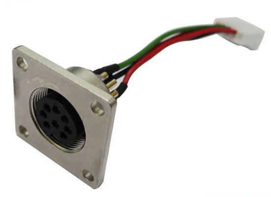 Flange Chassis Aisg Connector 8p Female Cable Assembly Lumberg 0308-2-08-1