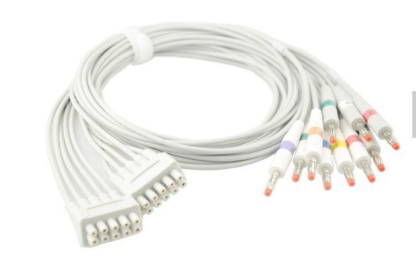 10 Lead Medical EKG Cable Leadwires , ECG Truck Cable GE Marquette Multi - Link