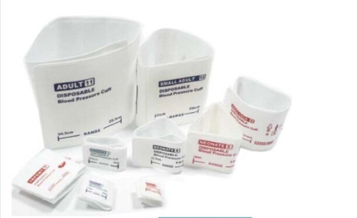 Neonate Disposable Blood Pressure Cuff , NIBP Cuff Blood Pressure Monitor Two Tubes