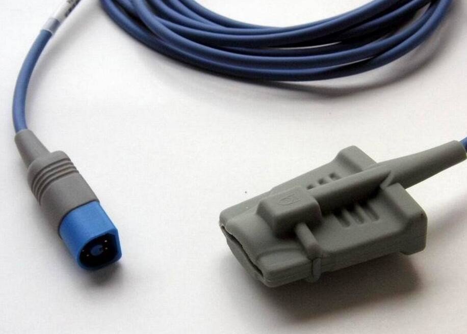  Adult Silcione Soft Tip Spo2 Probe Sensor 3 Meter 8pin For MP20 MP30