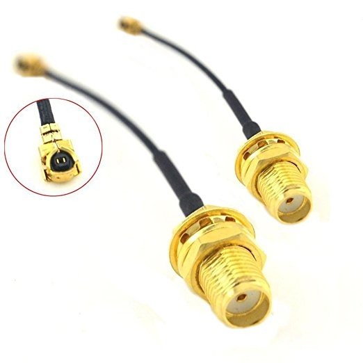 2x 1.96 Inch Rf Jumper Cable Antenna Wifi Cable Ipex Aerial Extension For Mini Pci