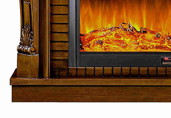 Elektrische Inneneinrichtungs-klassische festes Holz-Kamine mit LED-Licht
