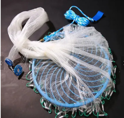 Completed Monofilament Nylon Fishing/Fish Casting/Cast Net with Frisbee /Hand throw cast net
