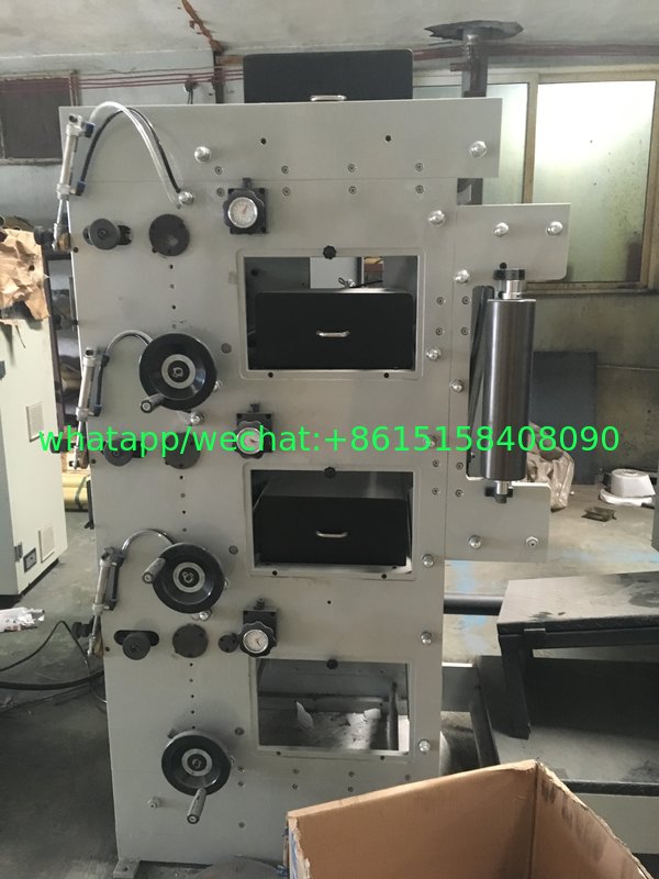 7color 320 two units(4+3) Label flexographic printers for sale self-adhesive sticker/label to mould die cutter