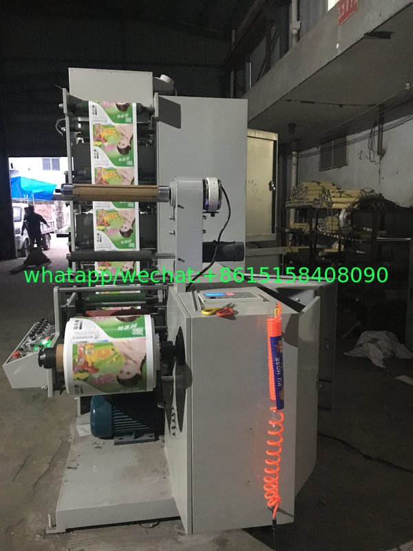 Allfine brand 7color 320 two units(4+3) Label flexography press machine self-adhesive sticker/label to mould die cutter