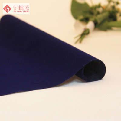 Classical Flocked Knitted Polyester Velvet Fabric Customized Color / Size