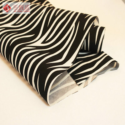 Long Pile Zebra Embossed Polyester Non Woven Flocked Velvet Fabric For Pouch Package