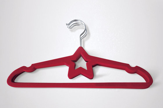 Fashion Red Sweater / Jacket Luxury Padded Coat Hangers Star Shaped