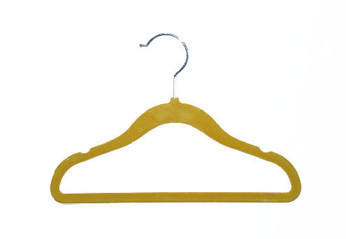 Colourful Flocked Coat Hangers , Shirts / Sweater/ Jacket Velvet Covered Hangers