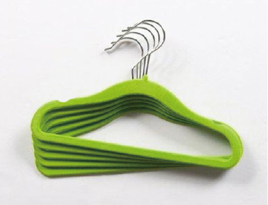 Colourful Flocked Coat Hangers , Shirts / Sweater/ Jacket Velvet Covered Hangers