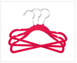 Stylish Colored Space Saving Clothes Kids Velvet Hangers For Wardrobe