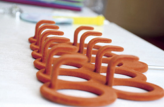 Beautiful Purple / Orange Belt And Tie Rack Hanger Velvet Flocked Hangers