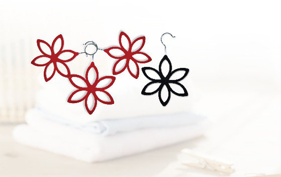 Lightweight Decorative Red Star Flower Scarf Hanger For Turban / Burka