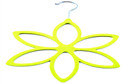 Space Saving Flower Velvet Scarf Hanger Yellow / Black Velvet Clothes Hangers