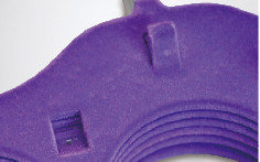 Purple 5 Hole Glove / Stocking Flocked Scarf Hanger With Small Hook