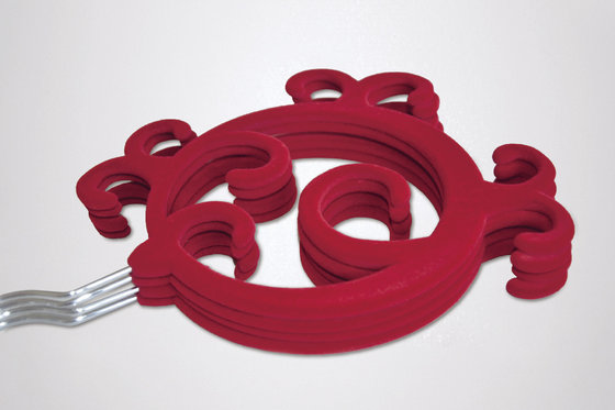 Red Jewelry Necklace / Earring Hanger Velvet Flocked Hangers 200*285*5.5mm