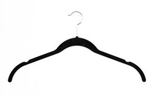 Red Space saving Velvet Shirt Hangers Flocking Hanger 420*230*5.5mm
