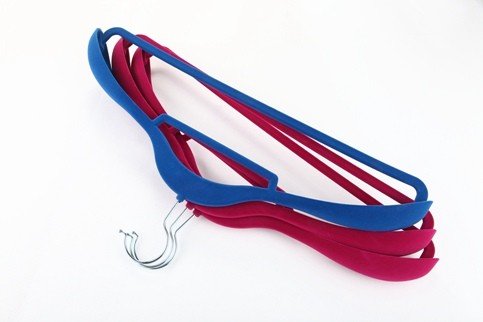 Professional Durable Non Slip Coat Hangers Velvet Touch For Suites / Sweater