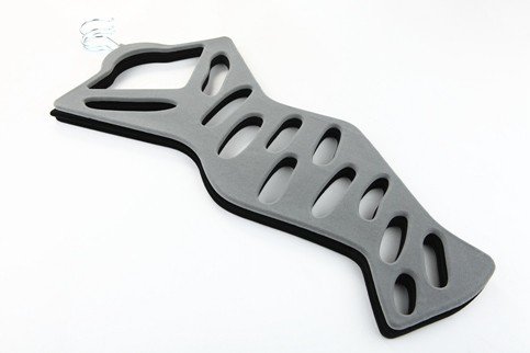 Personalised Black And Grey Velvet Scarf Hanger With Chrome Plated Hook