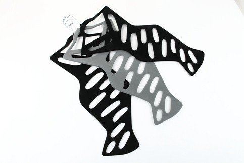 Unique Household Velvet Scarf Hanger , Skirt Shaped Ladies Flocked Dress Hangers