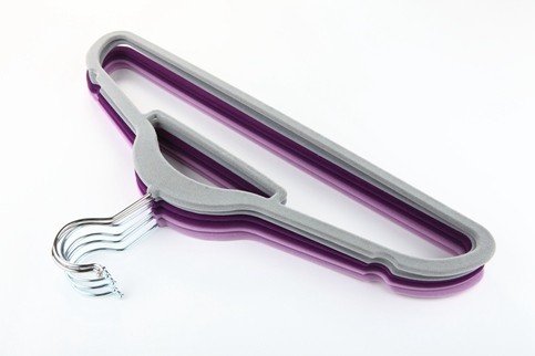Colorful Clothing Basic Infant / Kids Velvet Hangers 445*240*5.5mm