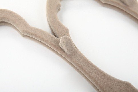 Portable 5 Hole Velvet Space Saving Hangers , Wardrobe Flocked Scarf Hanger