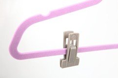 Wardrobe Clothes / Trousers Plastic Clip 70mm For Velvet Hanger